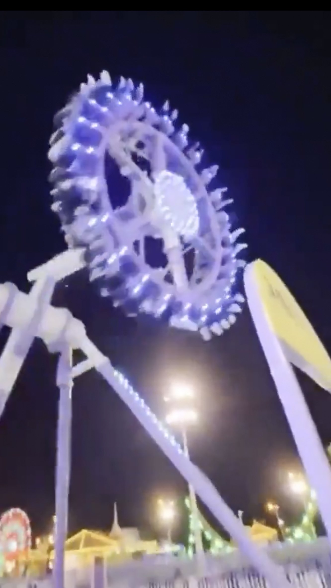 Theme park ride snaps mid-air leaving 23 injured