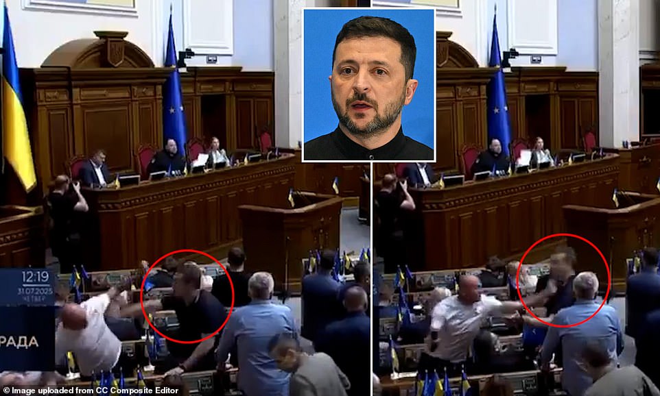 Ukrainian MPs brawl as anti-corruption bill passes