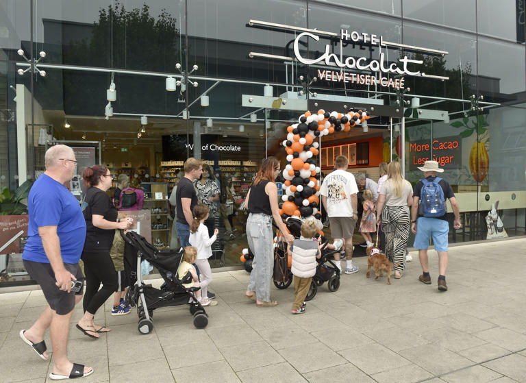 Pictures: Crowds flock to opening of Hotel Chocolat's new velvetiser ...