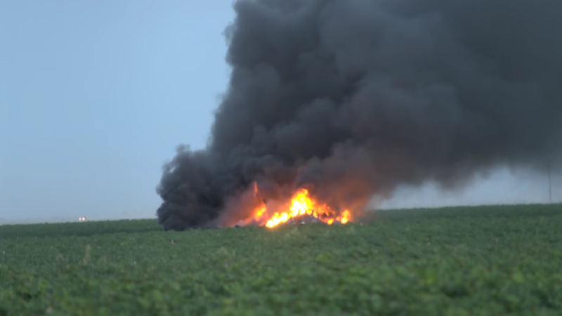 F-35 goes down in fiery crash in California; pilot safely ejects