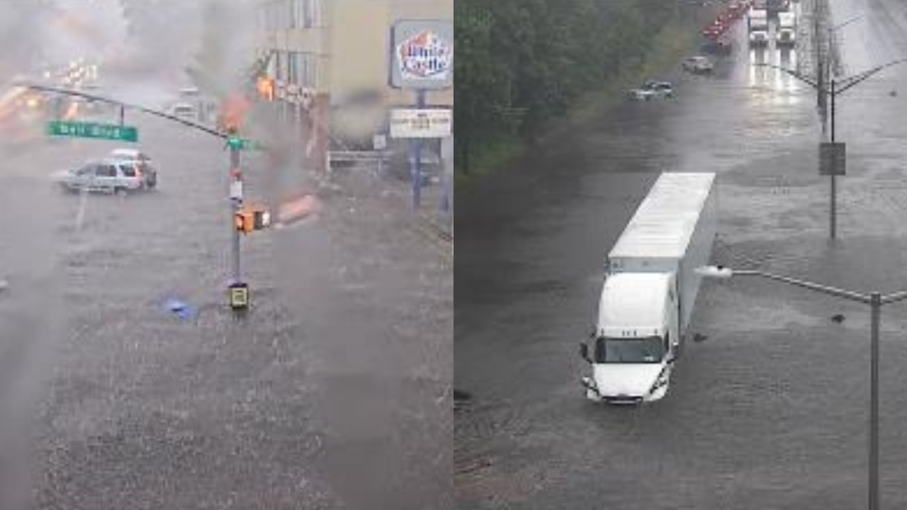 Watch: Flooding Hits Queens, NYC; Vehicles Stranded On Clearview ...