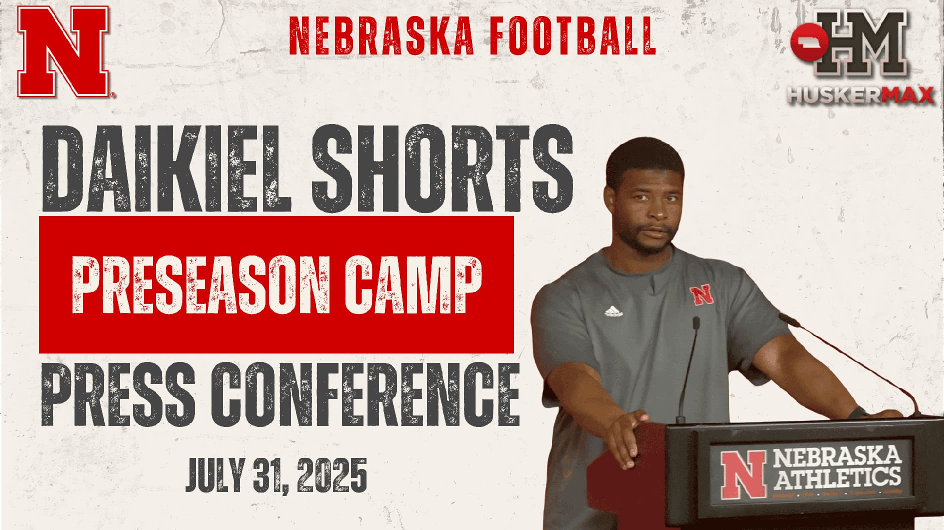 Nebraska Football Wide Receivers Coach Daikiel Shorts - Preseason Camp ...