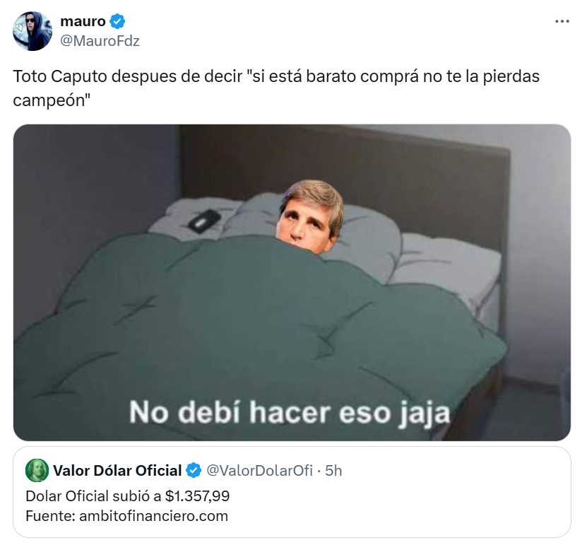 Los memes del dólar fuera de control en Argentina