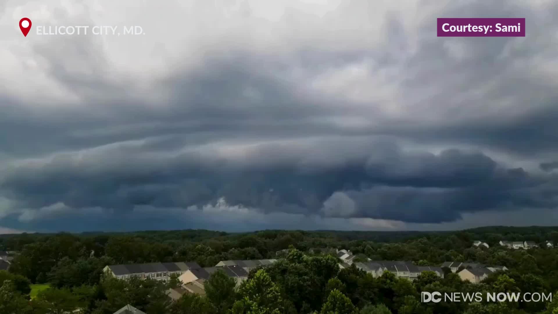 Storms roll into Ellicott City, Maryland