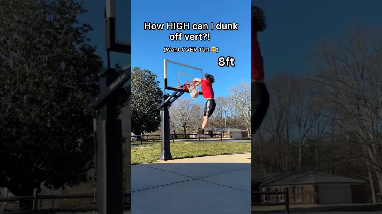 How HIGH Can a Pro Dunker Dunk off Vert? #dunk