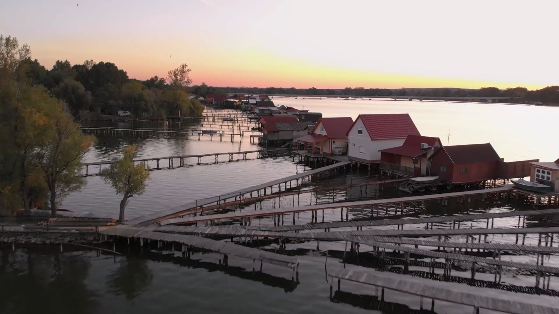 Drone Explores Bokodi, Hungary’s Idyllic Floating Fishing Village