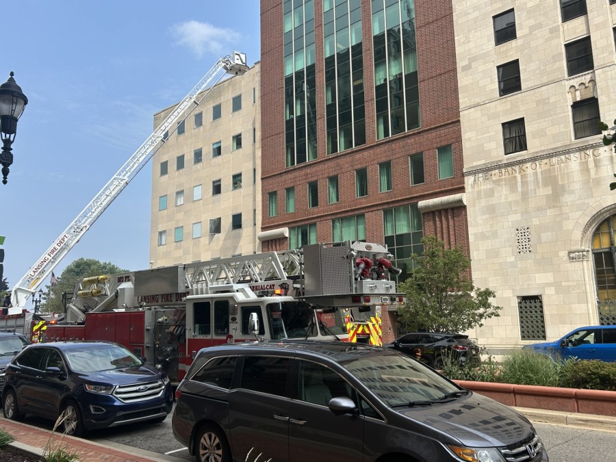 Large Lansing Fire Department response seen near Michigan Capitol
