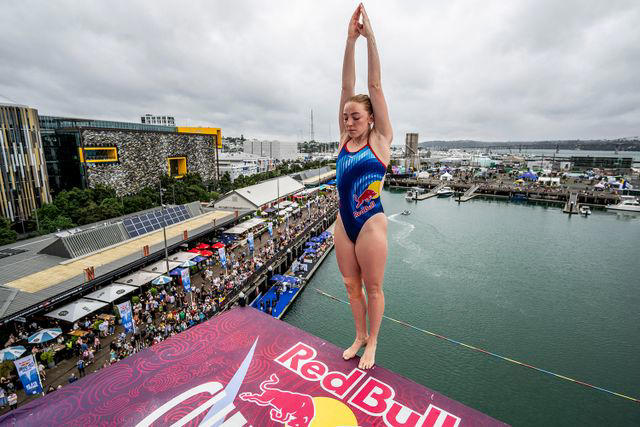 Professional Cliff Diver Documents Her 'First Attempt' Back on Platform ...