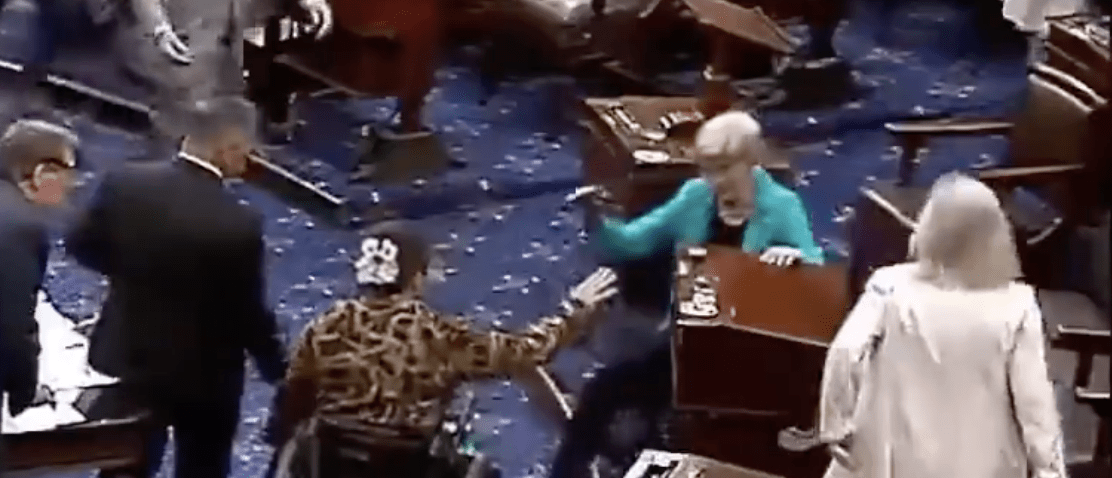 Elizabeth Warren Takes A Tumble On Senate Floor
