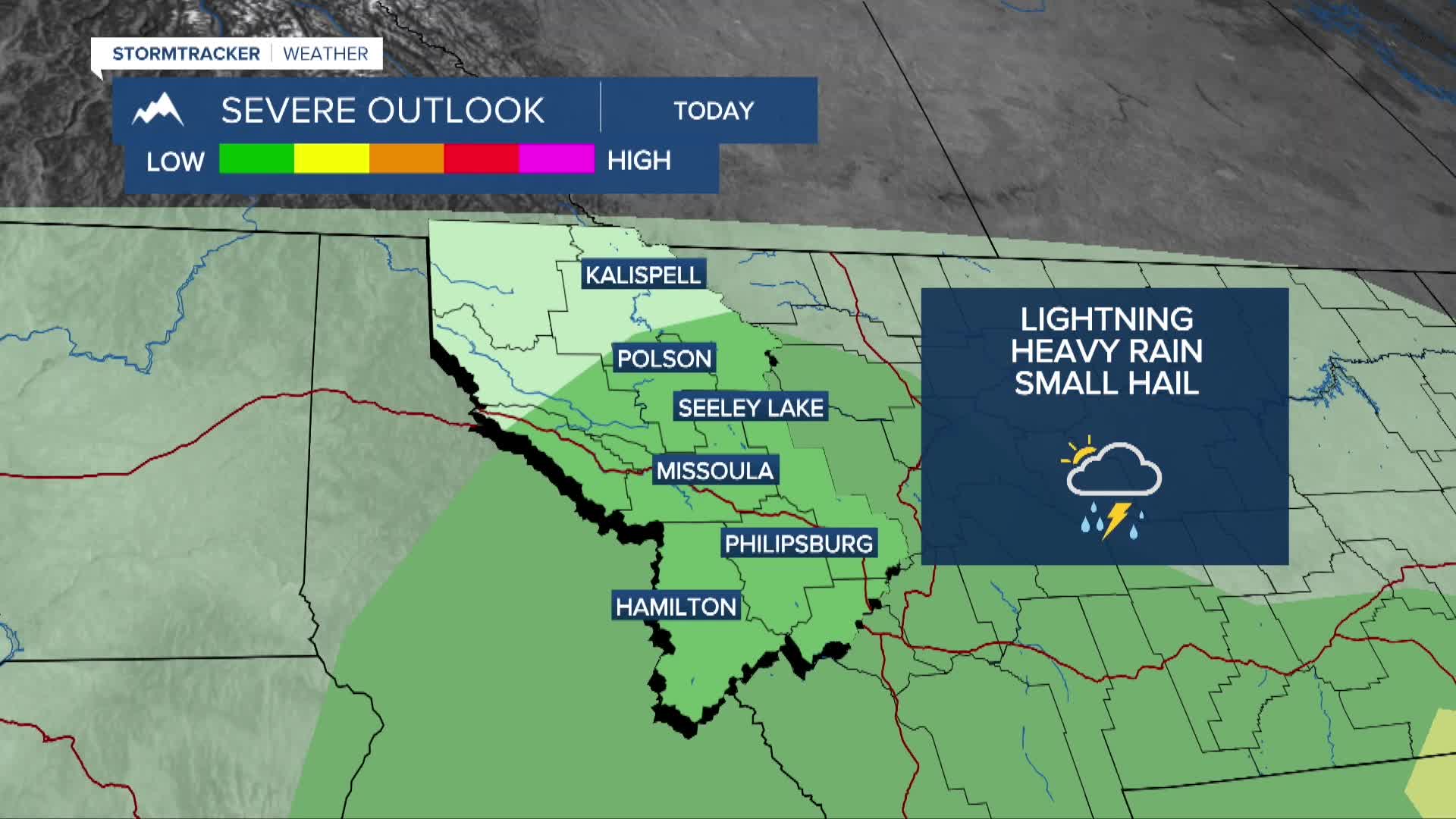 Thunderstorms with heavy rain again this evening