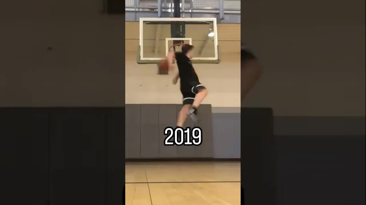 INSANE 10 Year Dunk Transformation (12 y/o kid) #dunk #progress #motivation