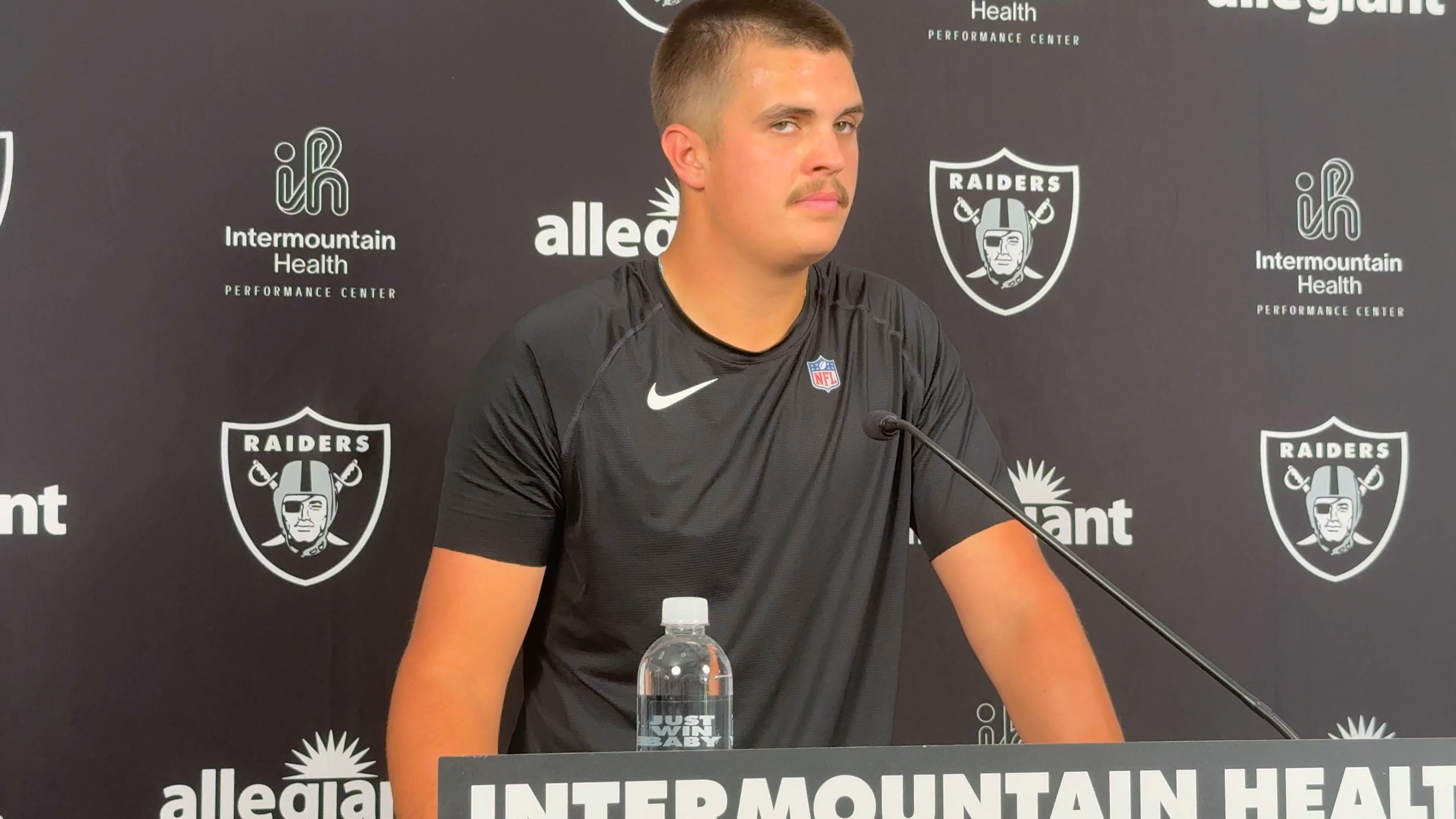 Las Vegas Raiders Aidan O'Connell on Being in Shape, Greg Olson, Chip Kelly