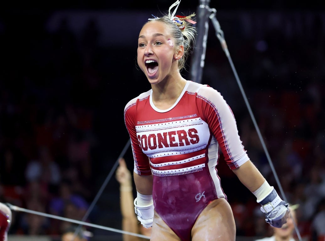 Brilliant pictures of Oklahoma gymnastic stars, Audrey Davis, Jordan ...