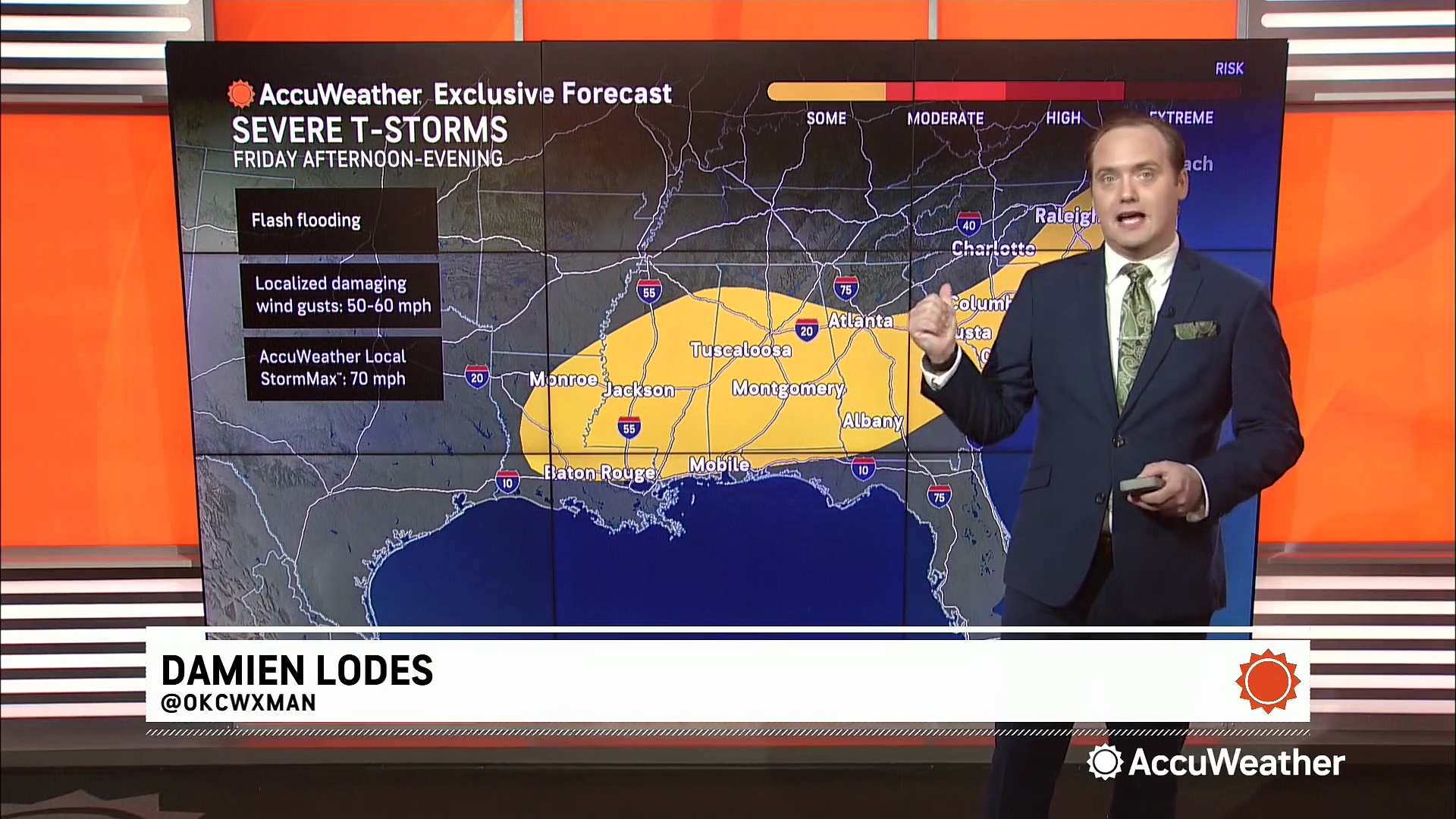 Stormy pattern to persist across the Southeast