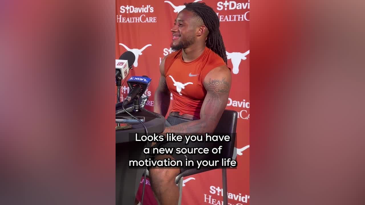 Texas senior Jaylon Guilbeau talks about becoming a father