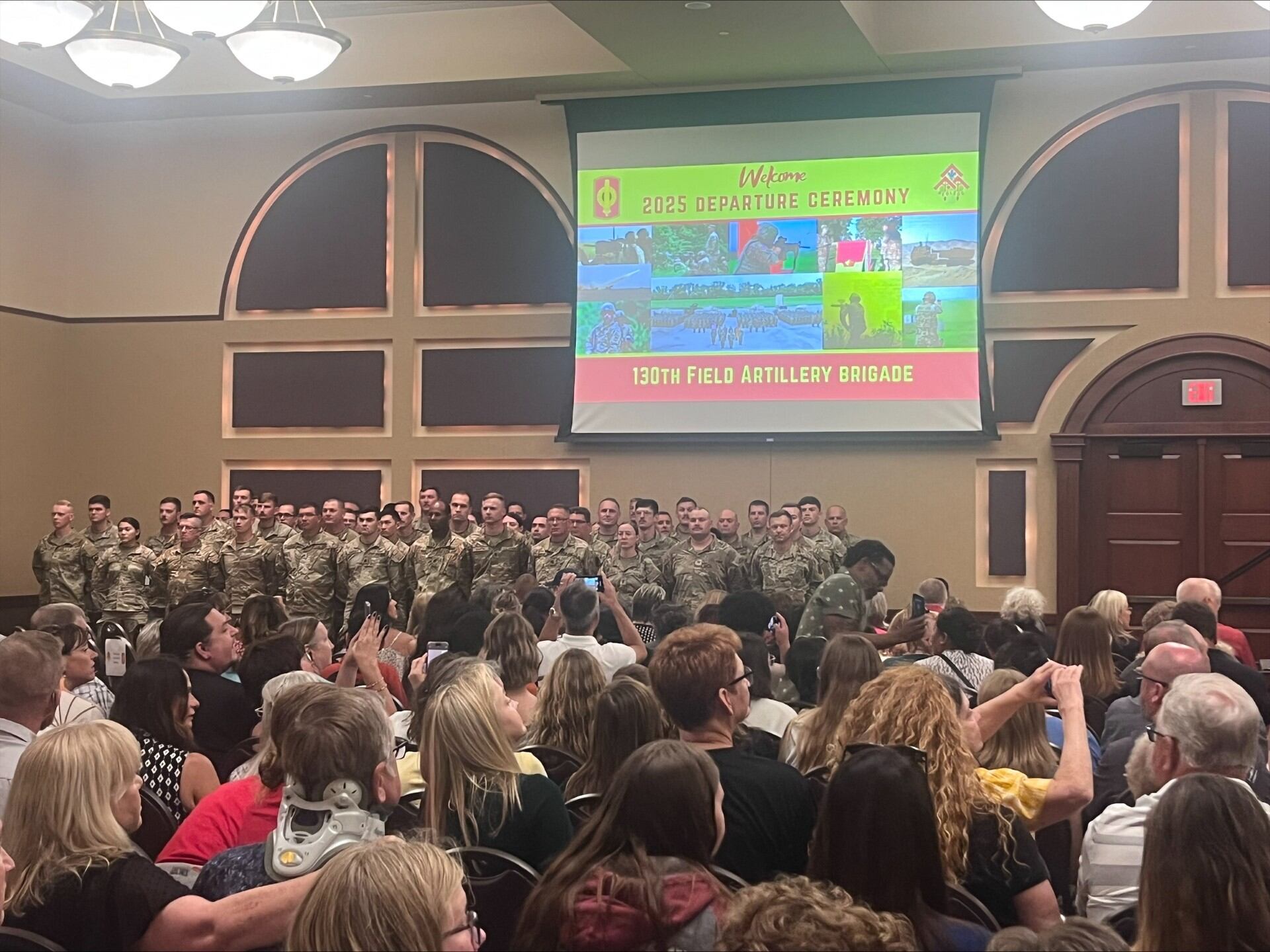 130th Field Artillery Brigade soldiers receive special sendoff before ...