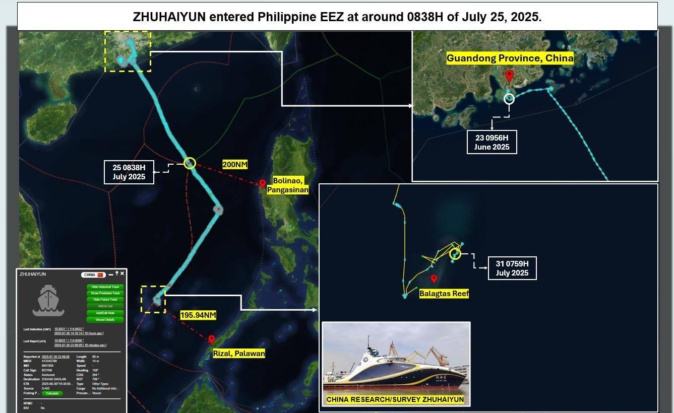 Coast Guard spots 3 Chinese research vessels in PH waters