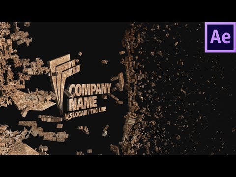 After effect tutorial | Create intro break wall logo using Shatter - 28