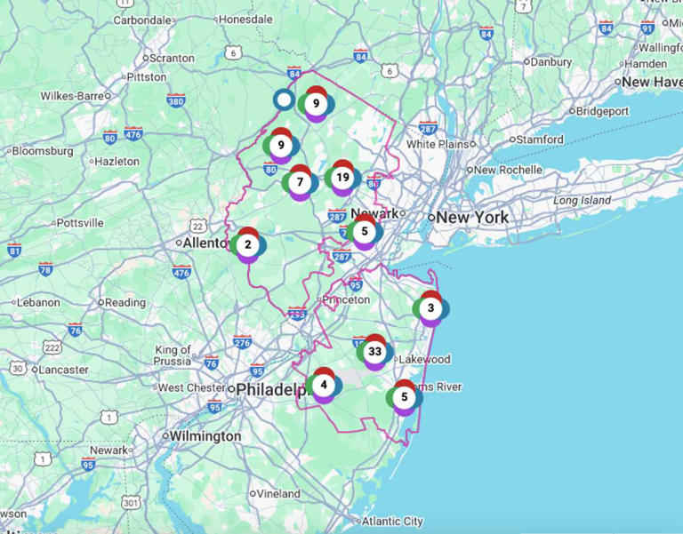 10,000 Without Power Due To Storm: See Rainfall Totals In NJ So Far