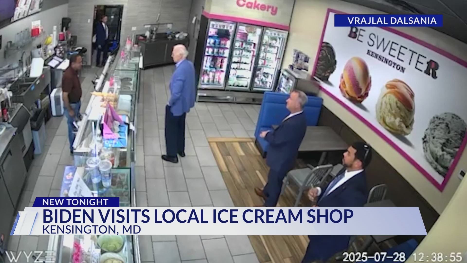 Biden visits local ice cream shop