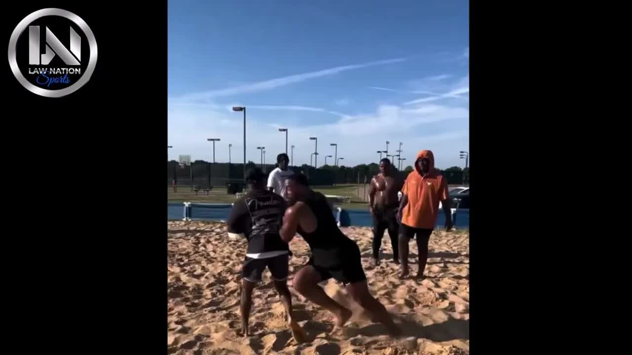 cowboys' solomon thomas off-season training on the beach