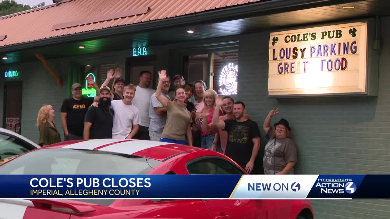 Cole's Pub closes its doors in Imperial, Pennsylvania