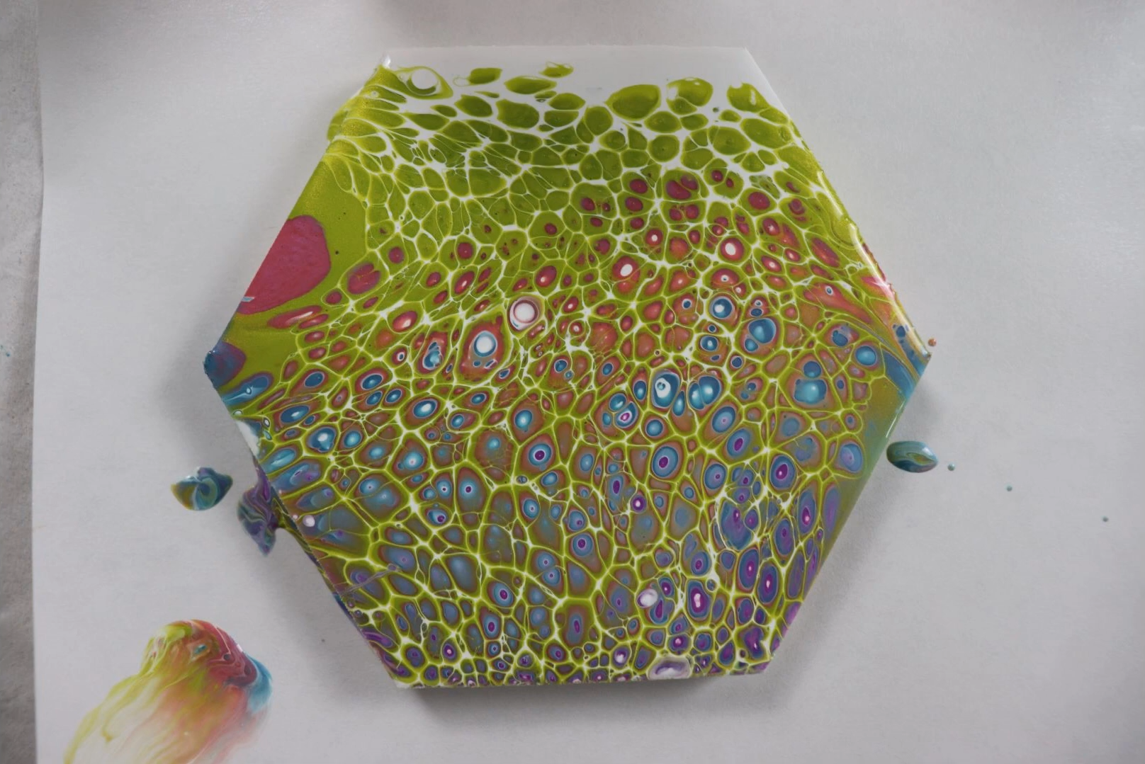 Amazing Cells With Color Shift Dutch Pour and Swipe – Acrylic Pour ...