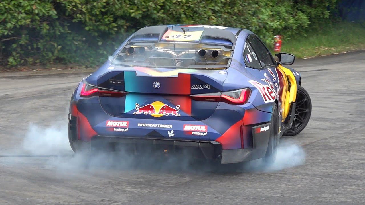BMW M4 G82 Twin Turbo Anti Lag Sound Drift and Exhaust Flame Recording