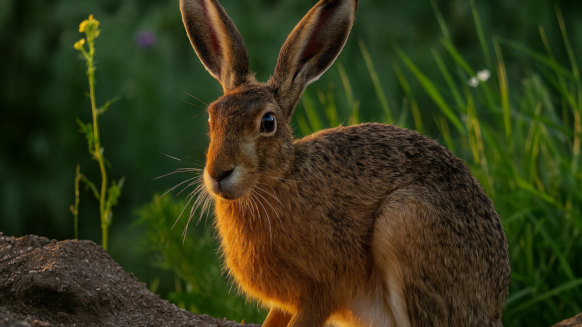 European Hare Behavior and Habitat - Wildlife Animal in Europe