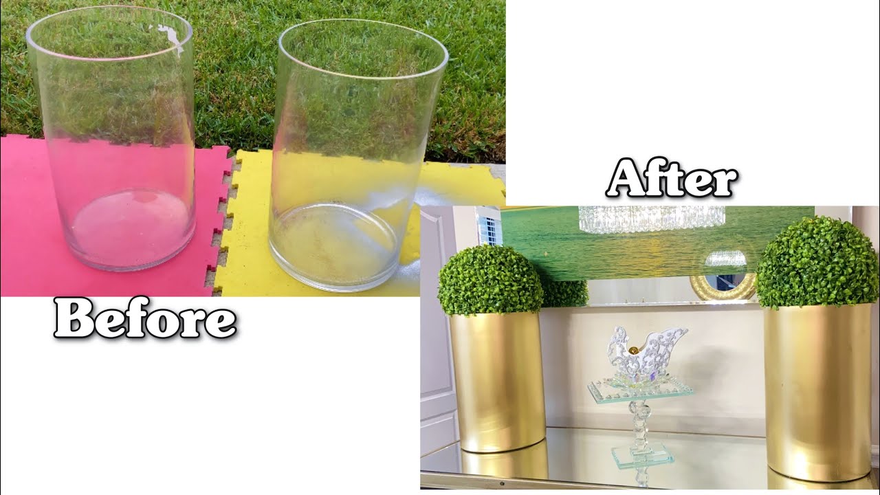 Easiest DIY Gold Vase Ever Featuring DedeMomBoss