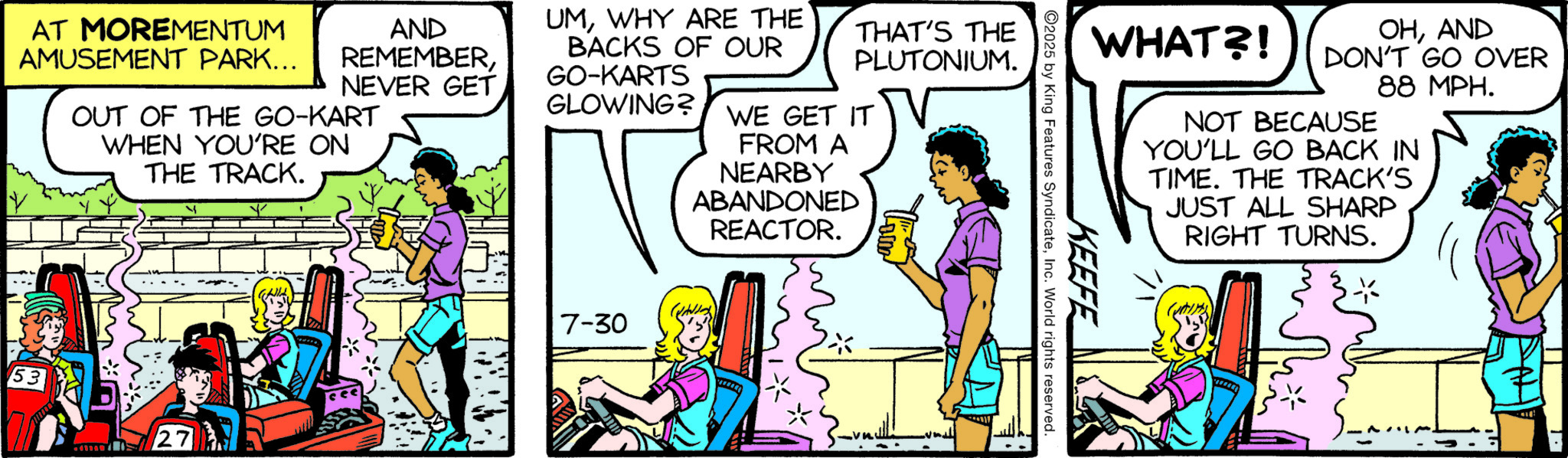 Sally Forth by Francesco Marciuliano; drawn by Jim Keefe