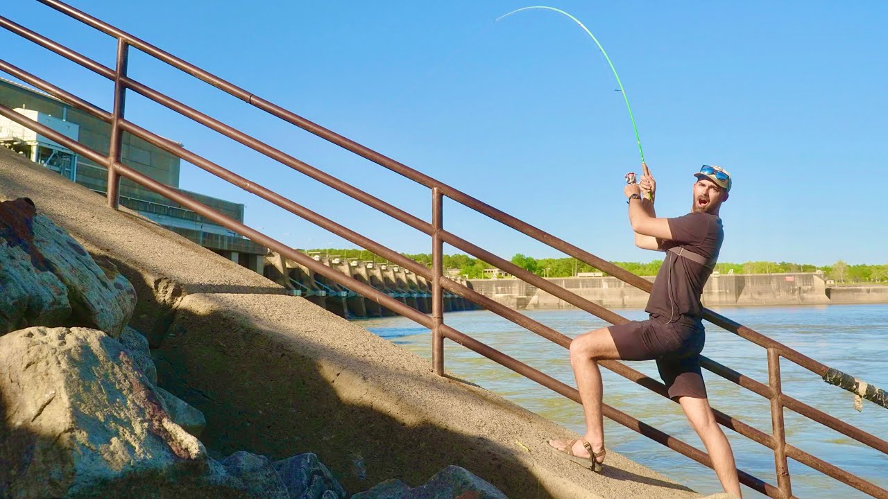 Sketchy spillway wall produces nonstop action fishing catch