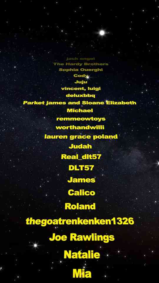 I can't believe how many names I have to say!