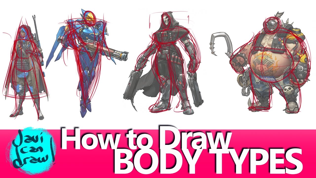 Learning body types by drawing Overwatch characters