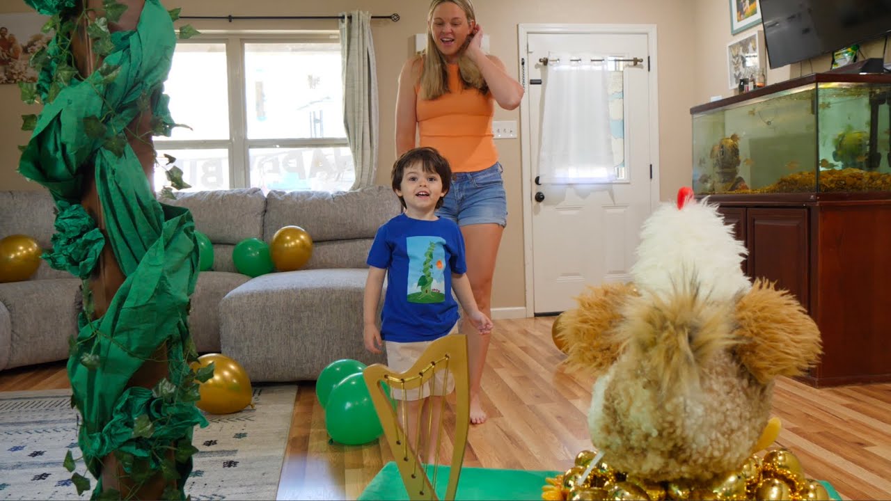Three-year-old's Jack and the Beanstalk themed birthday party