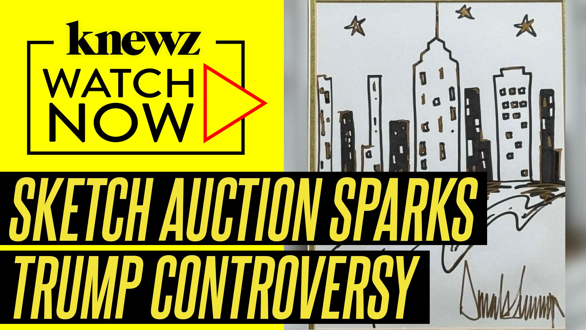 Trump sketch goes up for auction amid drawing denial