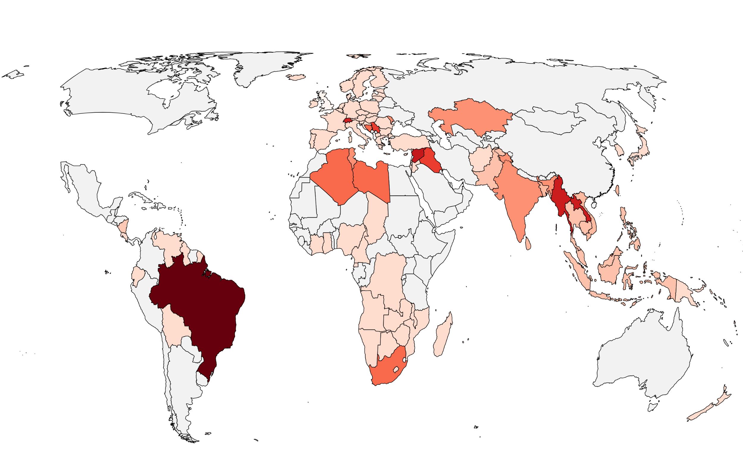 Map shows what Trump tariff rates are for each country