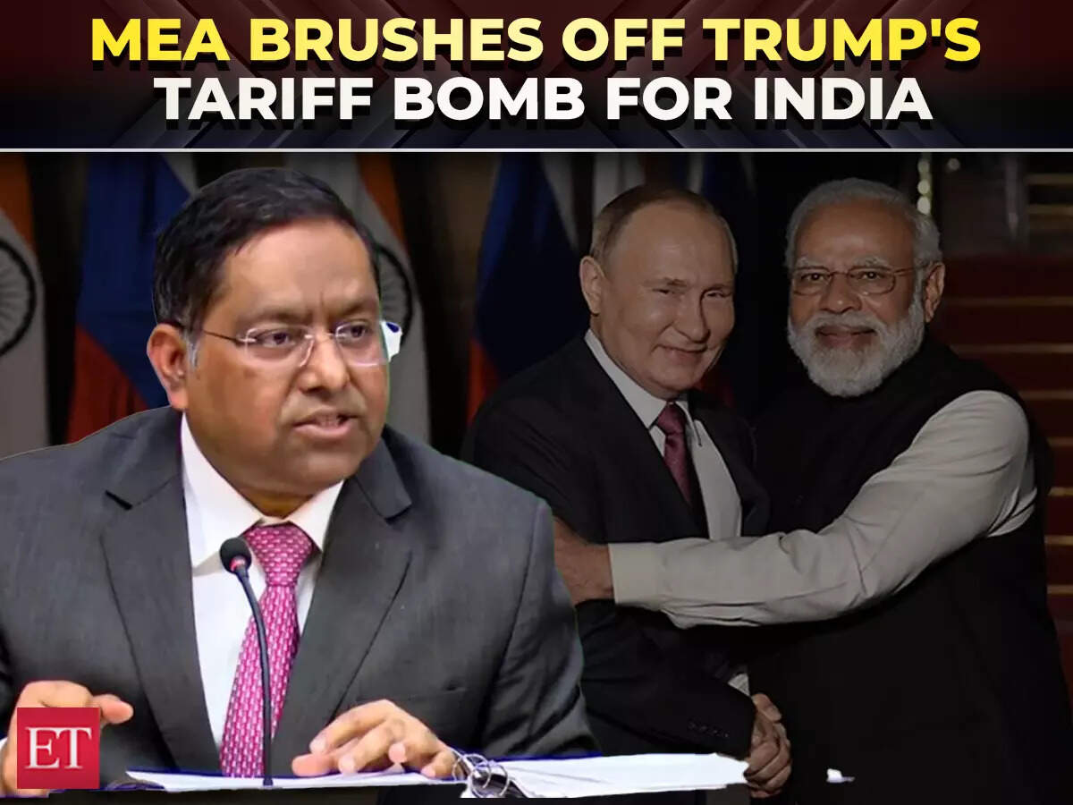 MEA brushes off Trump's Tariff bomb for India, says 'ties with Russia ...