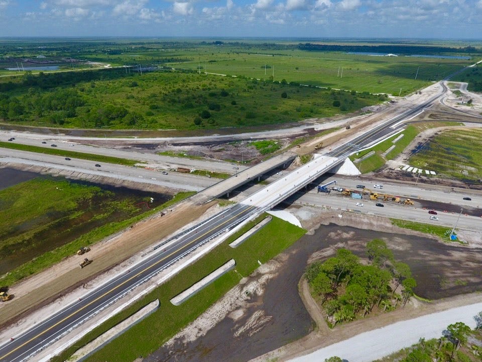 Latest visuals: New I-95 interchange at Oslo Road taking shape with on ...