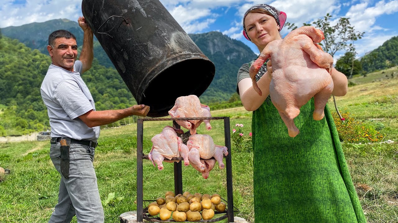 Barrel-Roasted Chicken – Unforgettable Outdoor Dinner