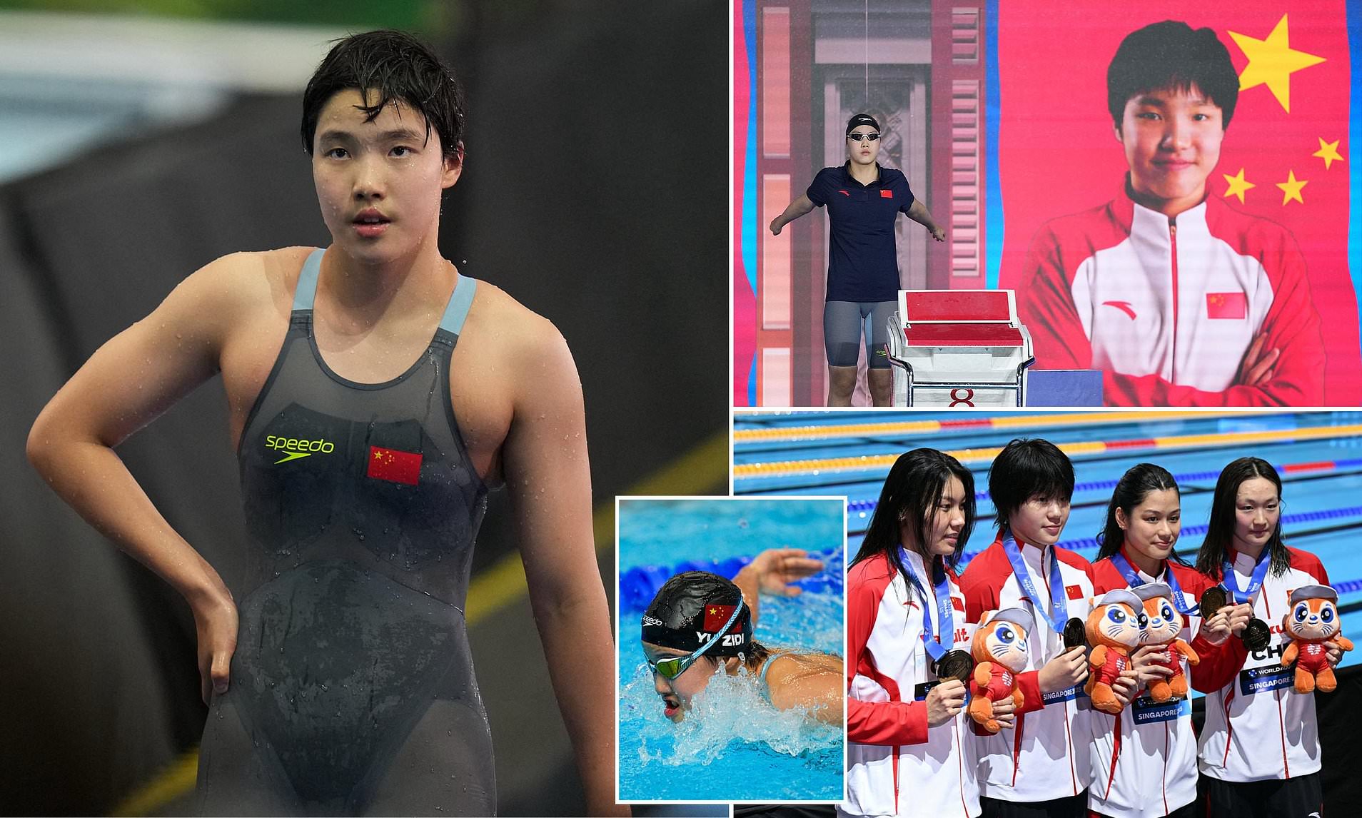Chinese schoolgirl becomes the youngest-ever swimming World medallist ...