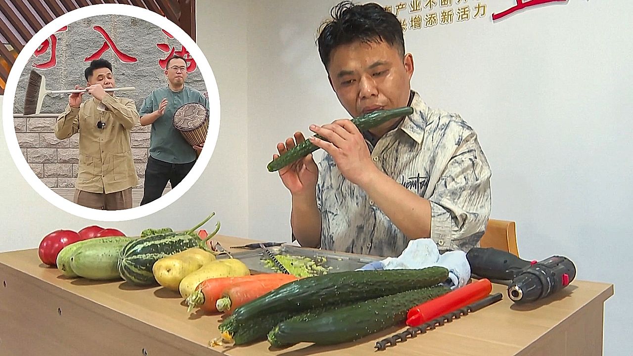 Chinese man turns everyday objects into musical instruments – including ...