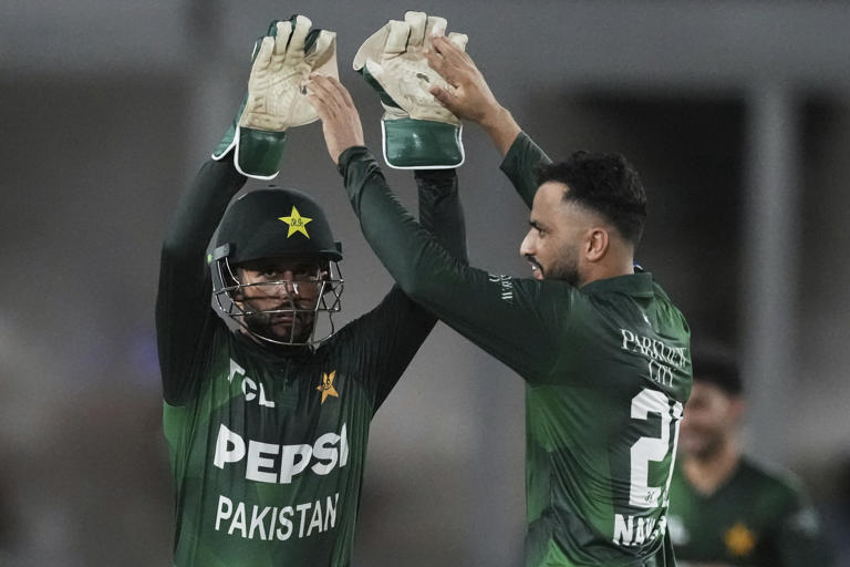 Pakistan’s Nawaz takes three West Indies wickets in 14-run T20 win