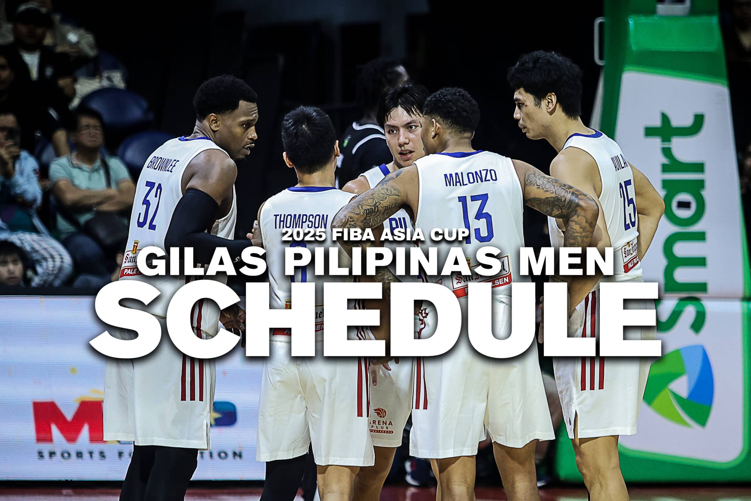 SCHEDULE: Gilas Pilipinas at 2025 Fiba Asia Cup