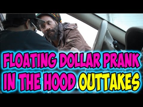 Outtakes from floating dollar prank moments in the hood