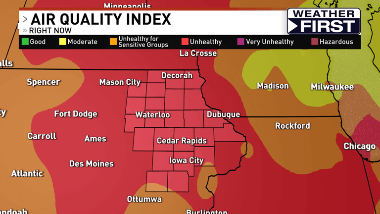Reduced air quality continues Friday in eastern Iowa due to Canadian ...
