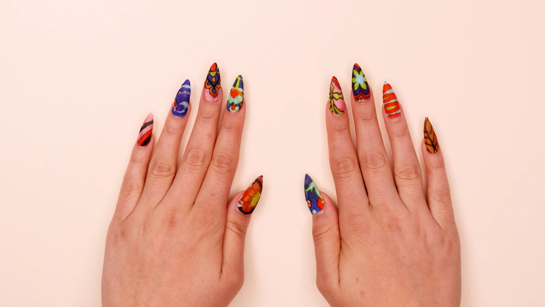 Clothes Inspired Nail Art Idea