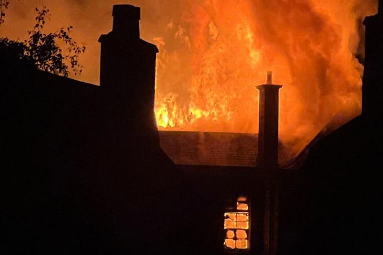 Teenager arrested after 'fire tornado' engulfs former Scots primary school