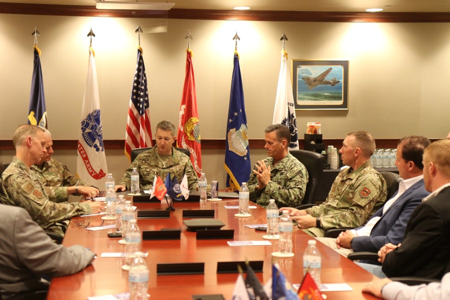 Congressman Pfluger visits and praises GAFB