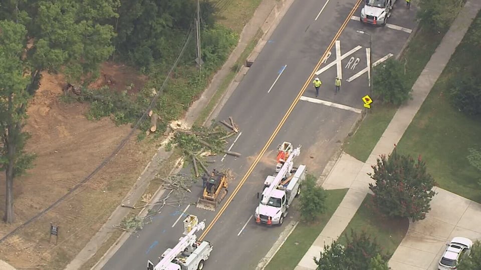 More than 100 without power after utility vehicle strikes power line